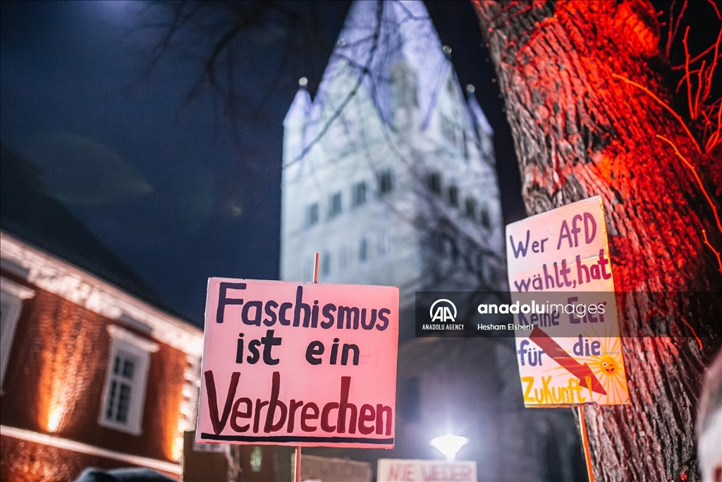 Protest against far-right Alternative for Germany (AFD) political party ...