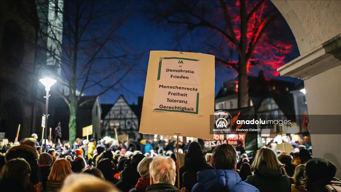 Protest against far-right Alternative for Germany (AFD) political party ...