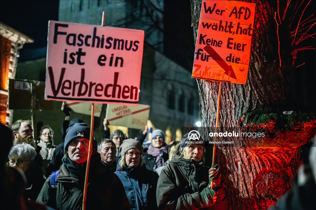 Protest against far-right Alternative for Germany (AFD) political party ...
