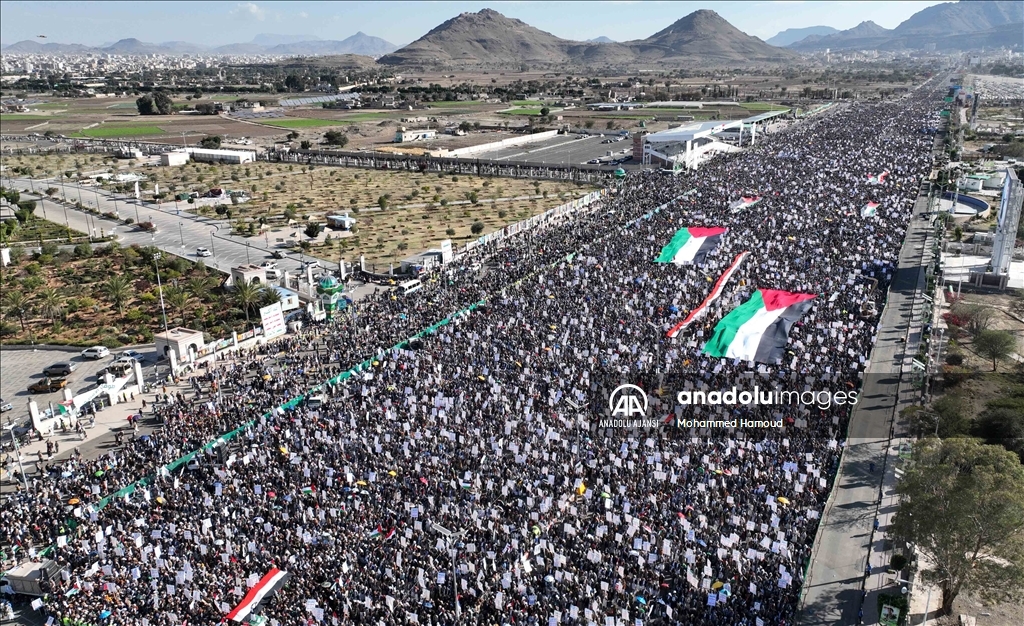 Yemen'de Filistin'e destek gösterisi - Anadolu Ajansı