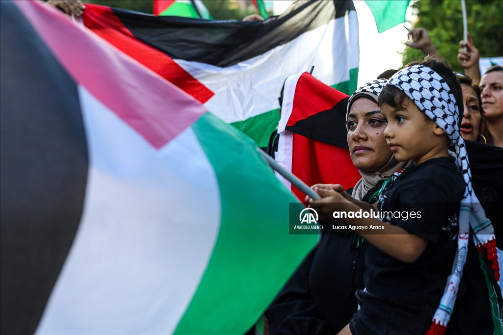 Pro-Palestinian demonstration in Chile - Anadolu Ajansı