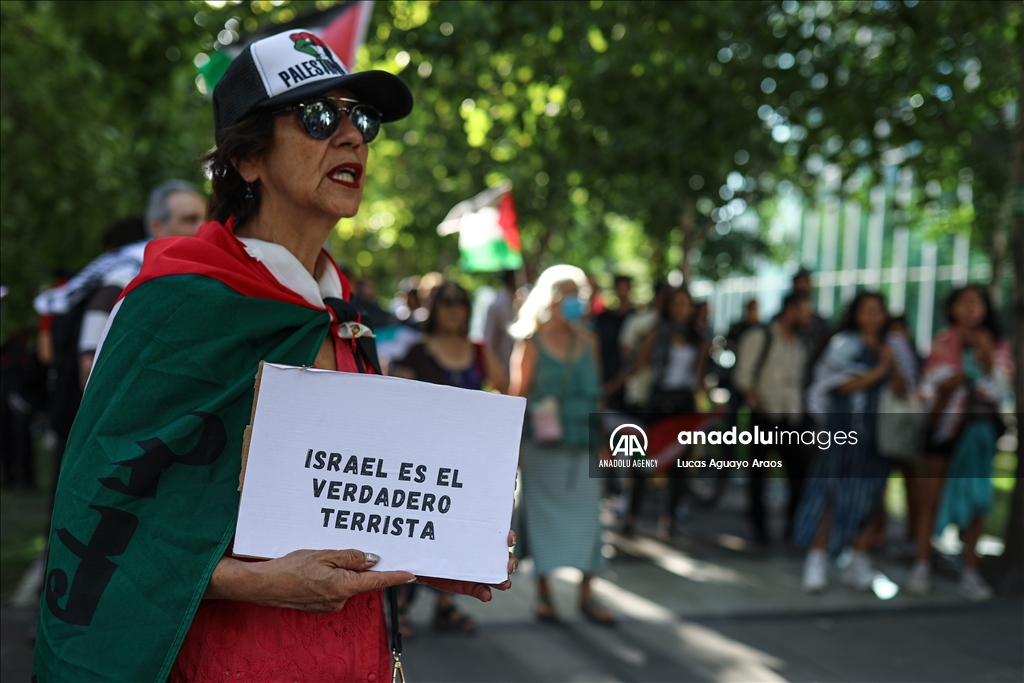 Pro-Palestinian demonstration in Chile - Anadolu Ajansı