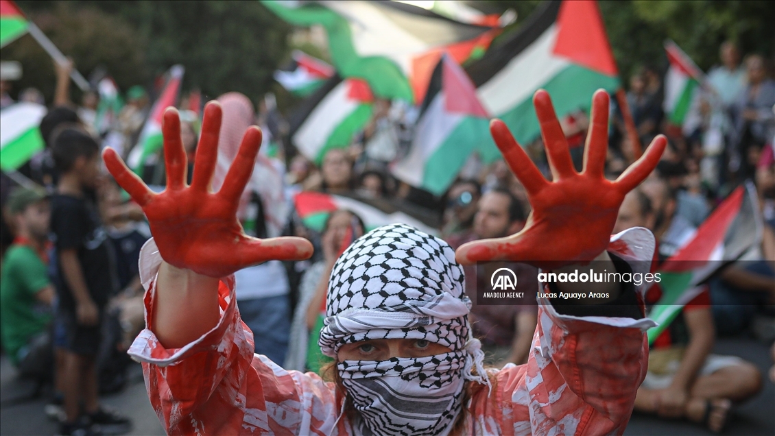 Pro-Palestinian demonstration in Chile - Anadolu Ajansı