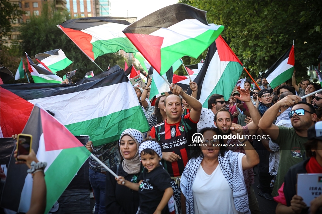 Pro-Palestinian demonstration in Chile - Anadolu Ajansı