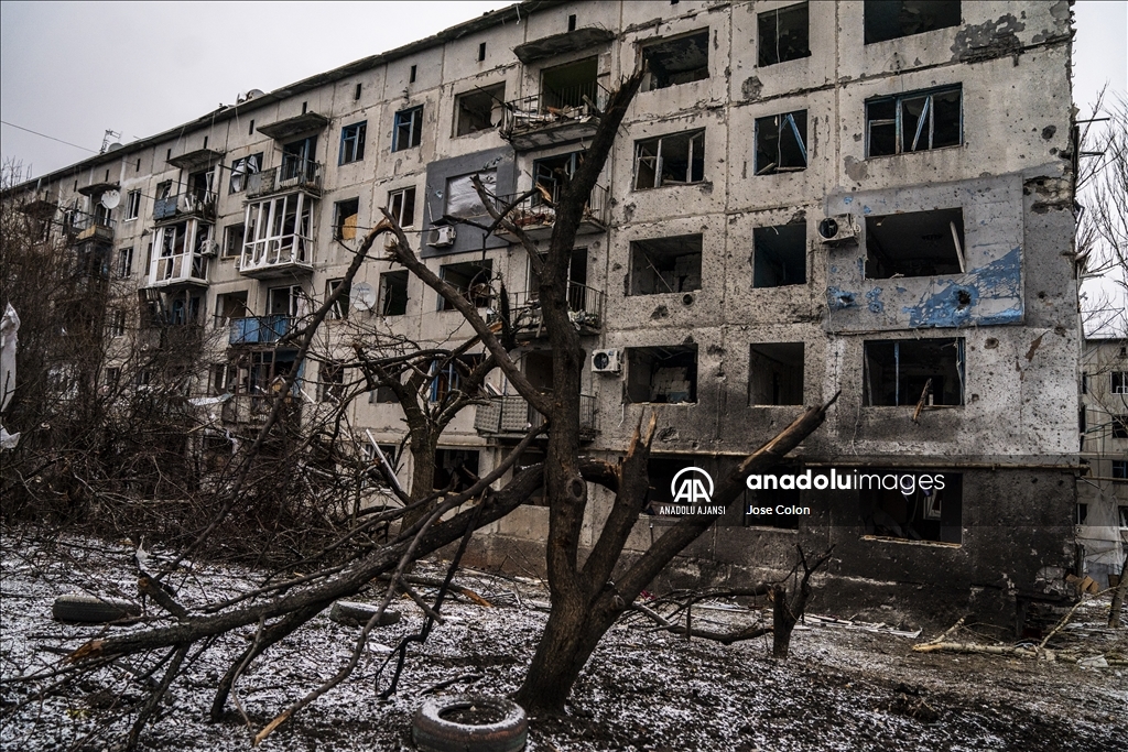 Ukrayna'nın Ocheretyne kentinde savaşın izleri - Anadolu Ajansı