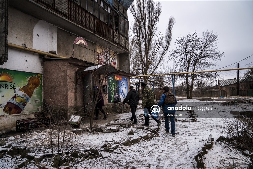 Ukrayna'nın Ocheretyne kentinde savaşın izleri - Anadolu Ajansı