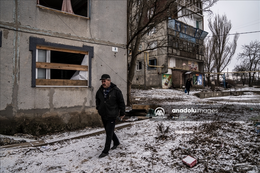 Ukrayna'nın Ocheretyne kentinde savaşın izleri - Anadolu Ajansı