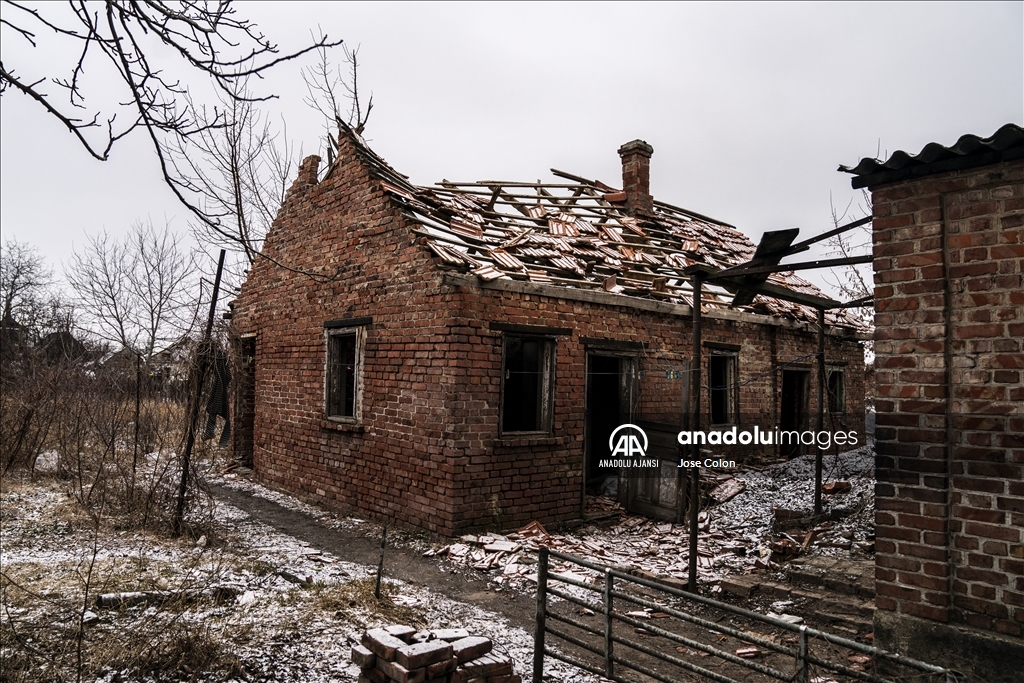 Ukrayna'nın Ocheretyne kentinde savaşın izleri - Anadolu Ajansı