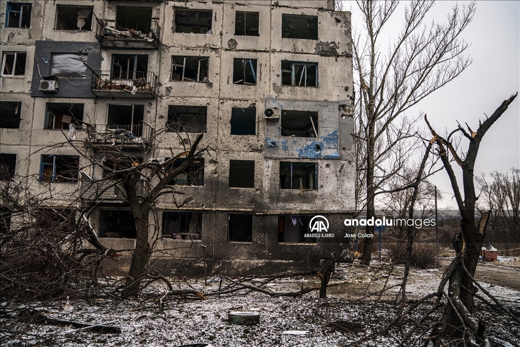 Ukrayna'nın Ocheretyne kentinde savaşın izleri - Anadolu Ajansı