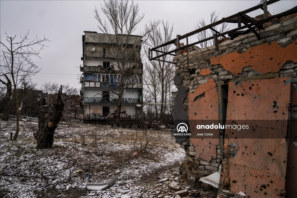 Ukrayna'nın Ocheretyne kentinde savaşın izleri - Anadolu Ajansı