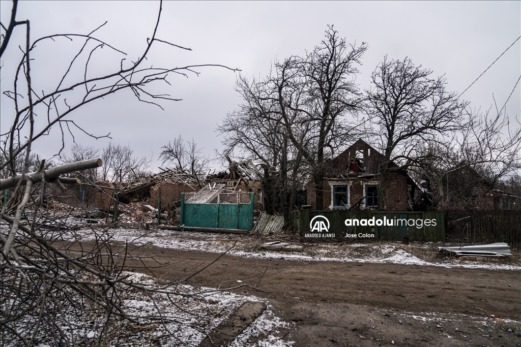 Ukrayna'nın Ocheretyne kentinde savaşın izleri - Anadolu Ajansı