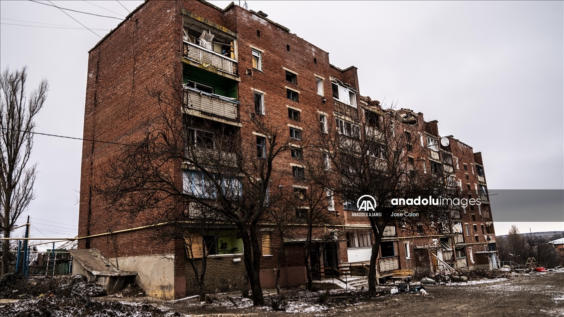 Ukrayna'nın Ocheretyne kentinde savaşın izleri - Anadolu Ajansı