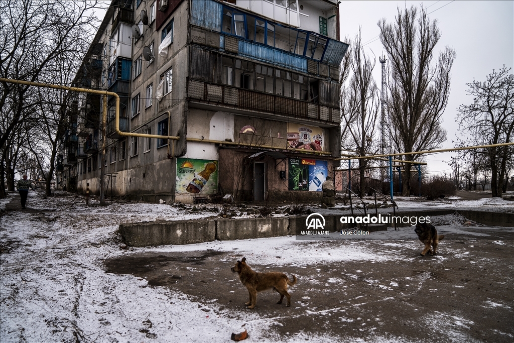 Ukrayna'nın Ocheretyne kentinde savaşın izleri - Anadolu Ajansı
