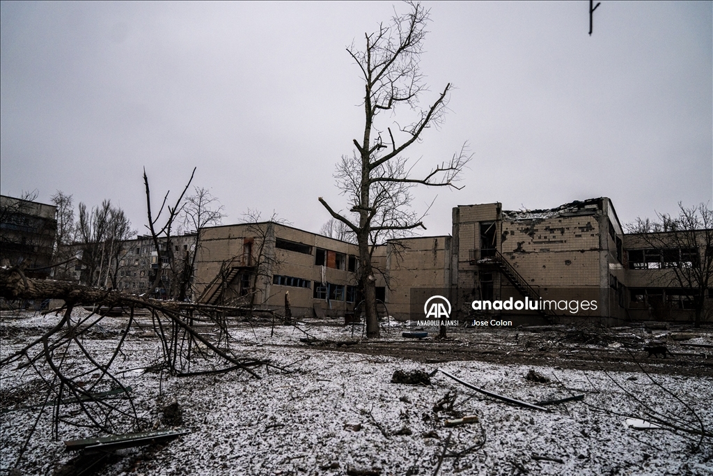 Ukrayna'nın Ocheretyne kentinde savaşın izleri - Anadolu Ajansı
