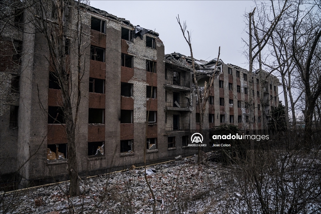 Ukrayna'nın Ocheretyne kentinde savaşın izleri - Anadolu Ajansı