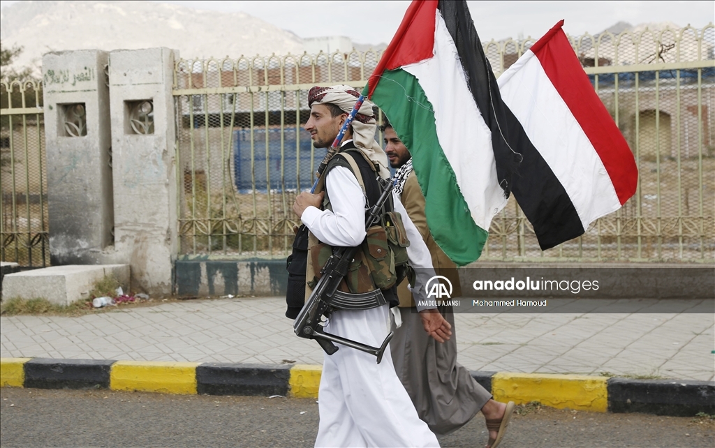 Yemen'de Filistin'e destek gösterisi - Anadolu Ajansı