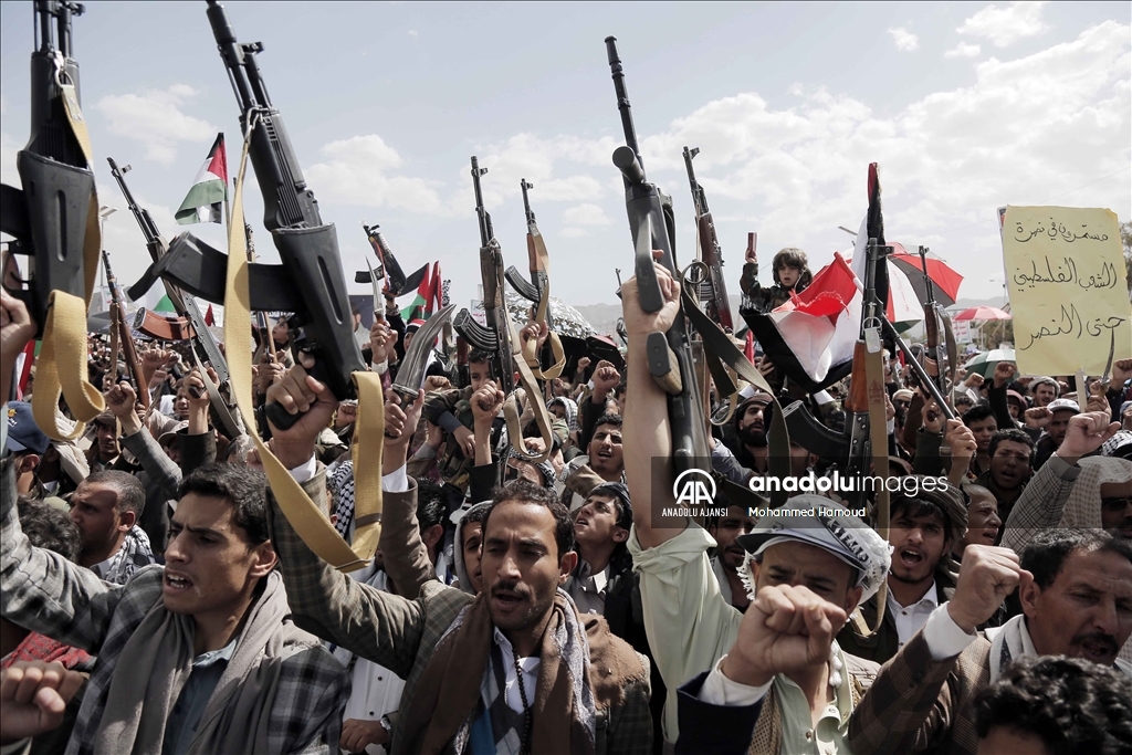 Yemen'de Filistin'e destek gösterisi - Anadolu Ajansı