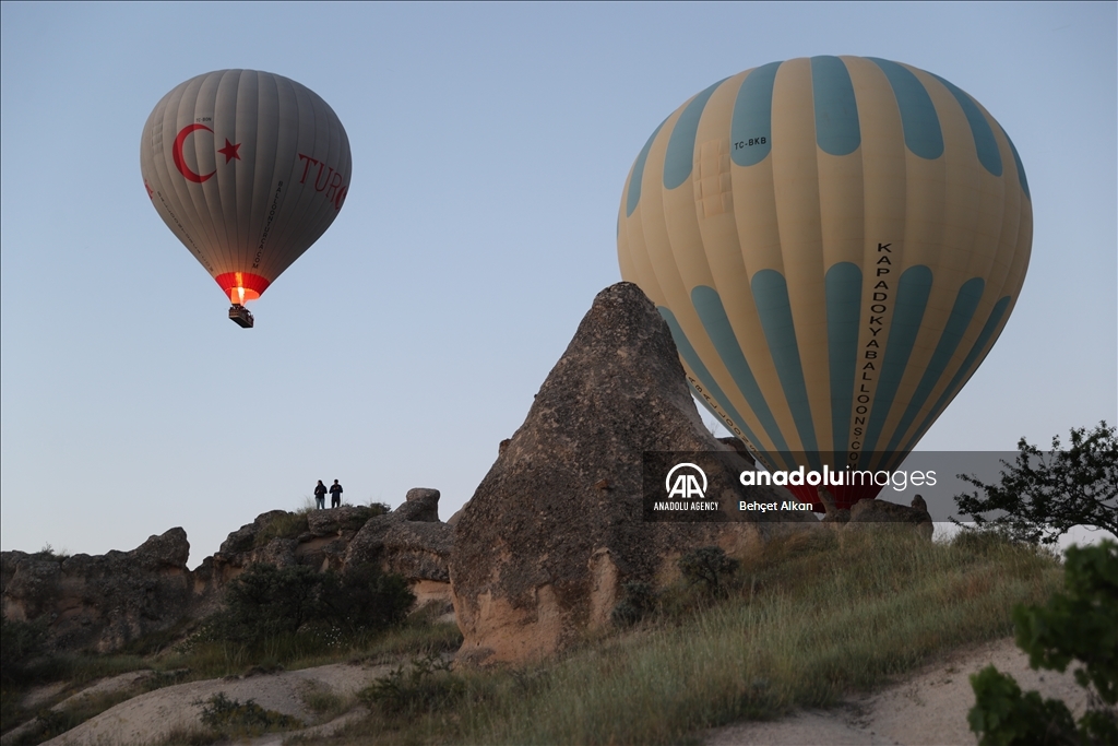 Hot air balloons in Turkiye's Cappadocia - Anadolu Ajansı