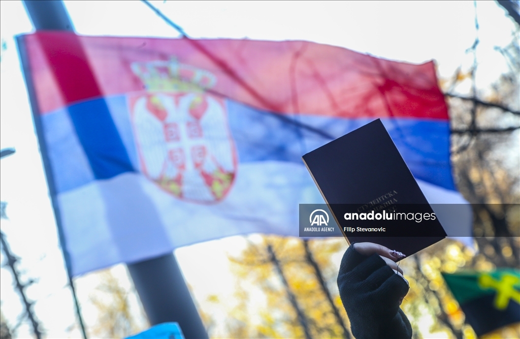 Protest demanding transparency on Novi Sad train station incident ...