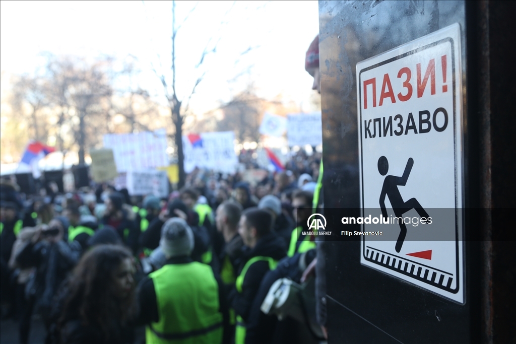 Protest demanding transparency on Novi Sad train station incident ...