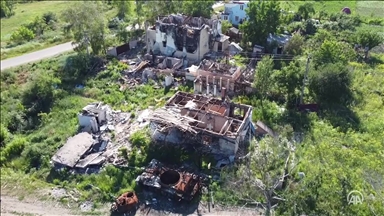 Drone footage shows Mala Rohan village in Kharkiv destroyed by intense ...