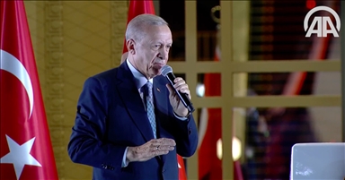 Pidato kemenangan Erdogan dalam Pilpres Turkiye - Anadolu Ajansı